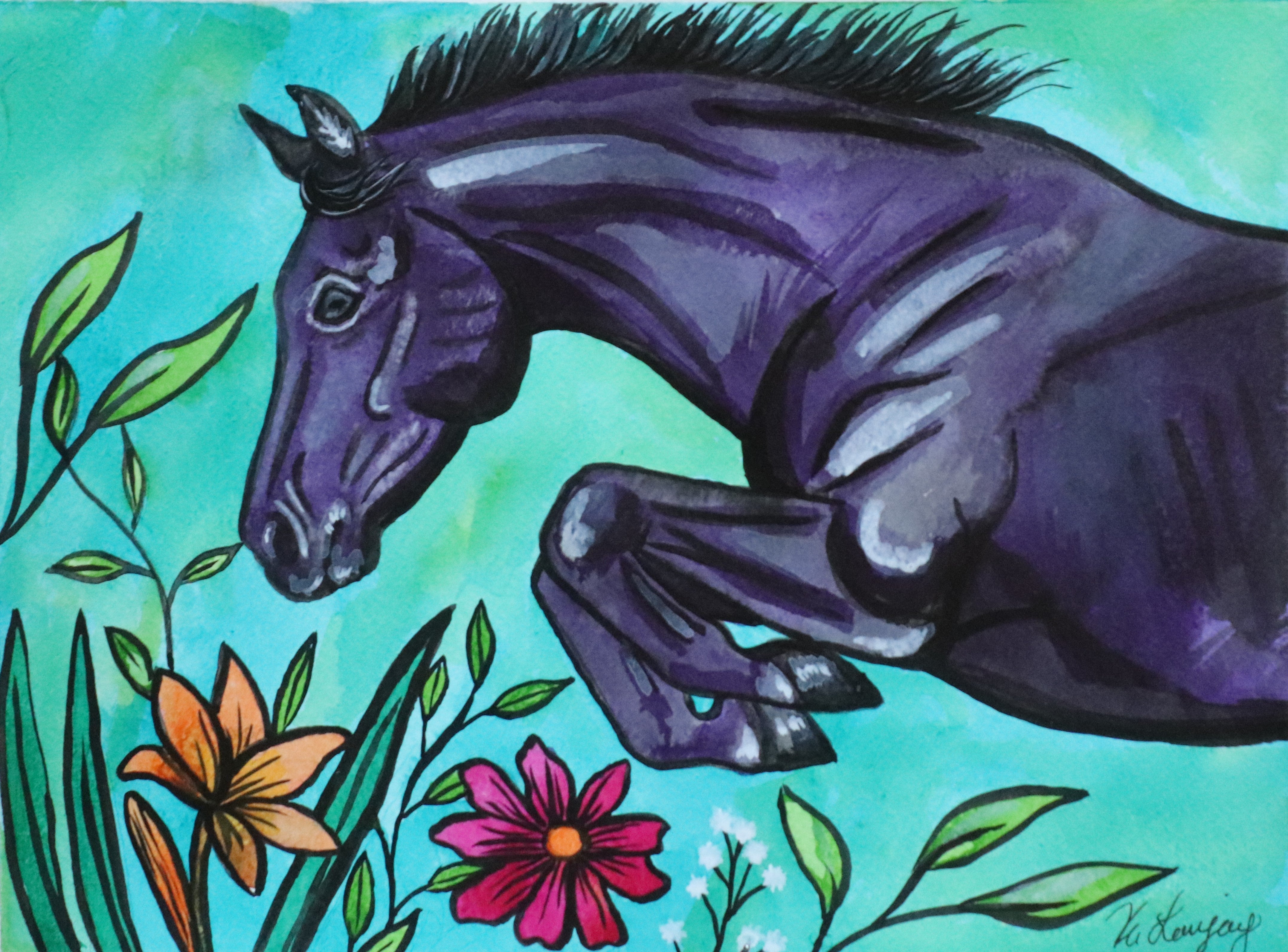 Original Painting "Spring Delight" – Kayla Lovejoy Equine Art